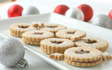 Almond Linzer Cookies - Deliciously Organic