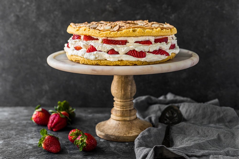 Strawberry Meringue Cake (Gluten-Free) - Deliciously Organic - Carrie ...