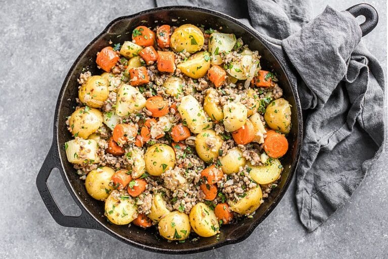 Hearty Sausage Hash with Carrots - Deliciously Organic