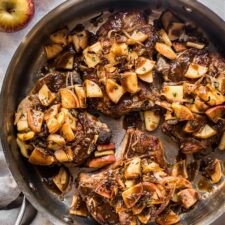Pork Chops with Apples and Onions - Deliciously Organic