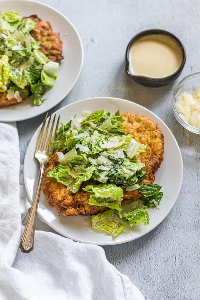 Caesar Salad Chicken Cutlets - Deliciously Organic - Carrie Korem, FNTP